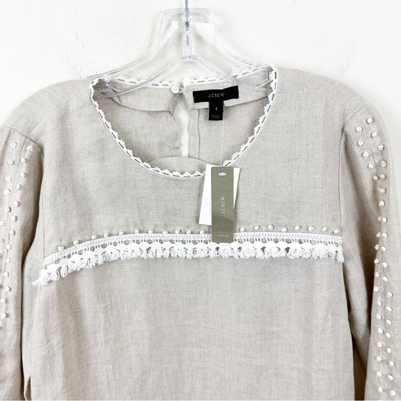 J. Crew | Tops | J Crew Embroidered Linen Top | Poshmark